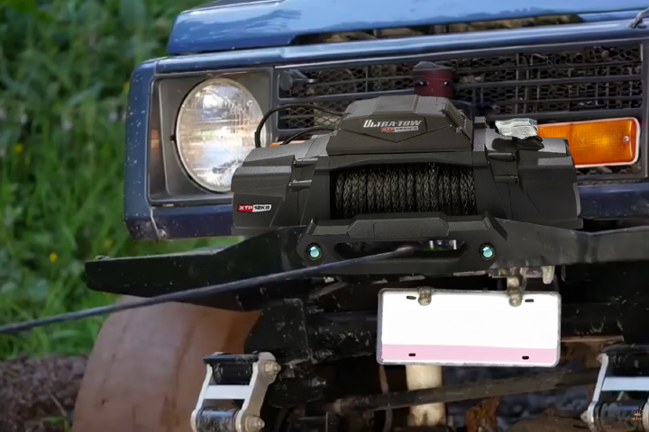 Ultra-Tow XTP 12 Volt Off-Road Vehicle Winch with Synthetic Rope, 12,000-Lb. Capacity, 390 Max ...